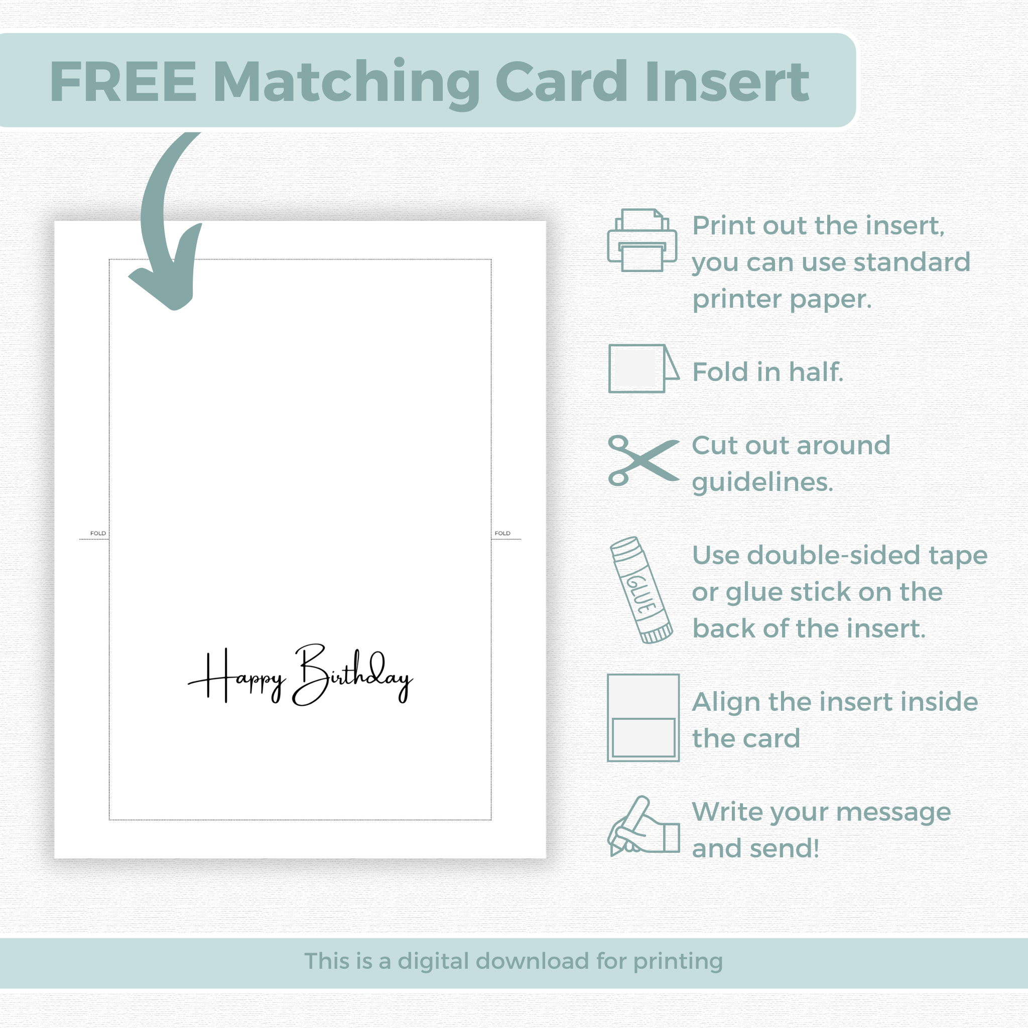 Printable Birthday Card - Candles – Digital Party Club