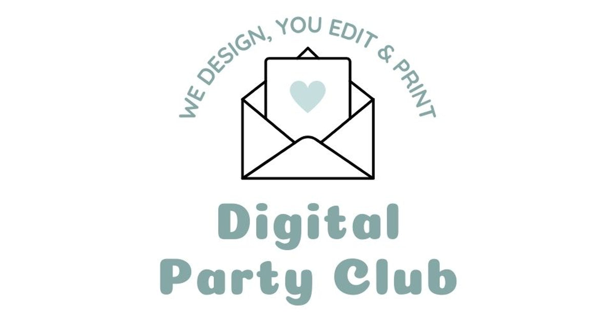 Digital Party Club - Printable & Editable Birthday & Party Stationery